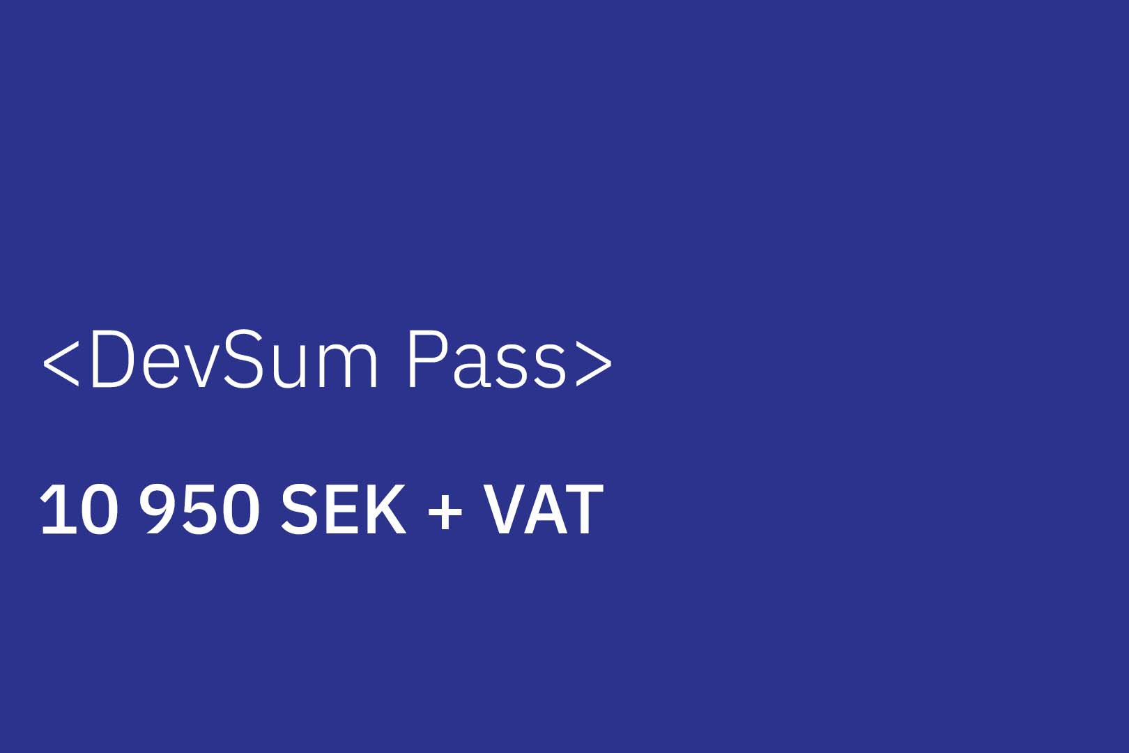 Tickets to DevSum - DevSum