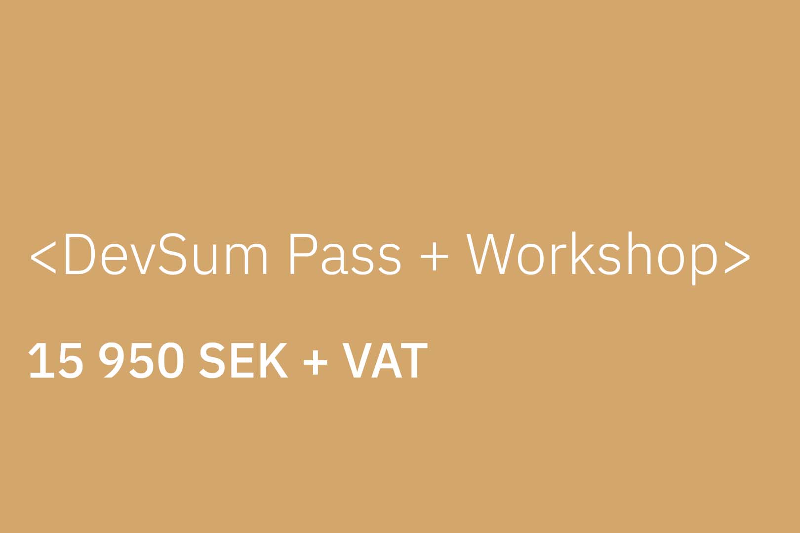 Tickets to DevSum - DevSum